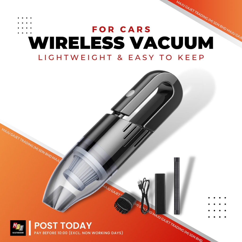 Wireless Cordless Vacuum Cleaner 6000PA USB Car Vakum Kereta Portable ...
