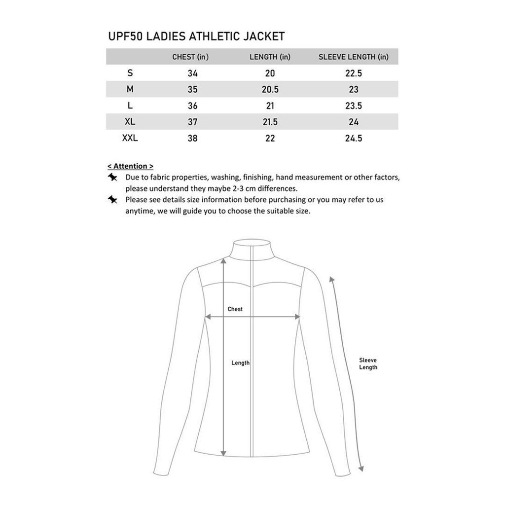 ELGINI E16248 Jaket Atletik Wanita UPF 50 S-XXL | UPF 50 Ladies ...