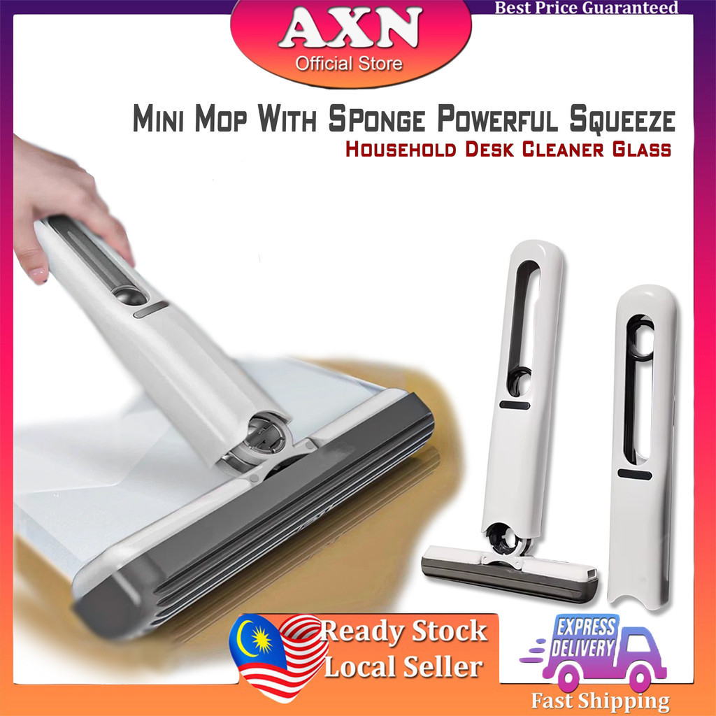AXN Mini Mop Powerful Squeeze Mini Mop Folding Home Cleaning Mops with ...