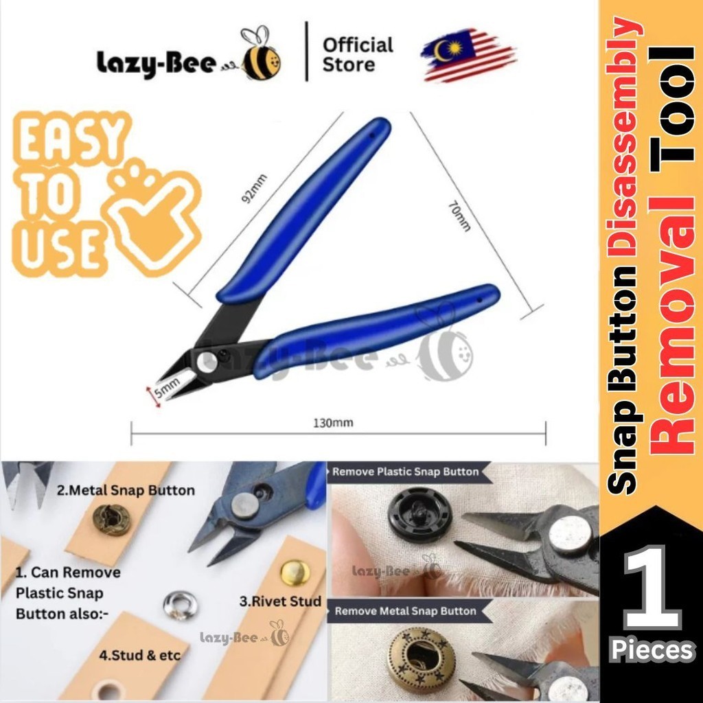 LAZY BEE Plastic Snap Button Removal Tool Disassembly Tool Unfastened Remove KAM Snaps Button ...