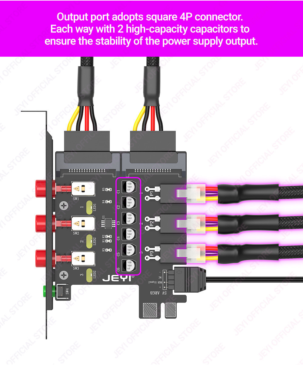 JEYI 3 Hard Drive Power Switch Module for 2.5/3.5 inch SATA HDD/SSD ...