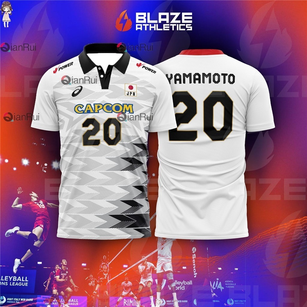 Japan Olympic Volleyball Jersey Nishida Yuji Black Casual Women Men ...