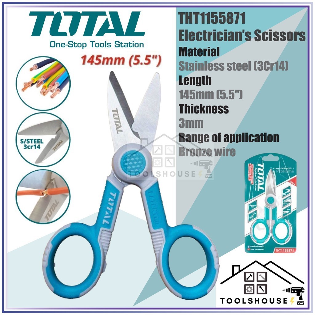 Total THT1155871 Electrician’s Scissors 电工剪刀 | Shopee Malaysia