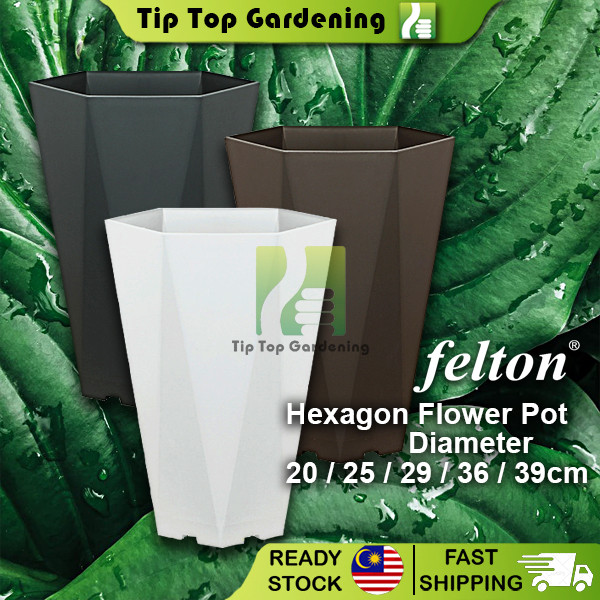 Pasu Bunga Pokok Berkebun / Felton Hexagon Flower Pot 2774 2775 2776 ...