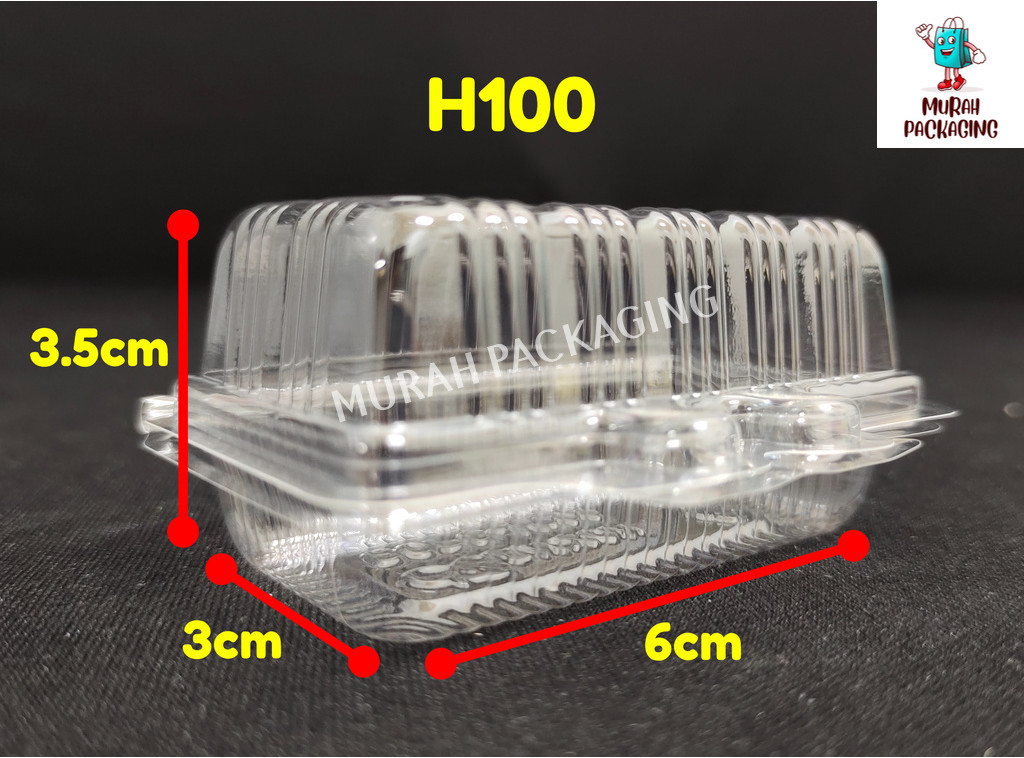 BENXON OPS H100 Kuih Container (100pcs±) / Bakery Clear Food Single ...