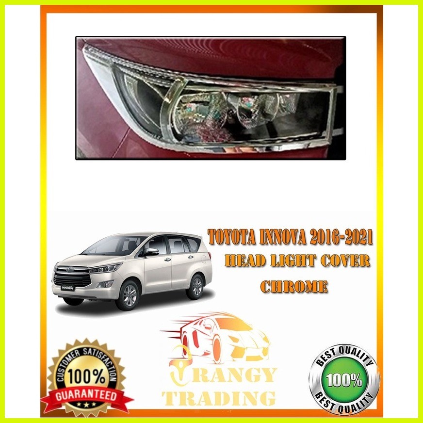 Toyota Innova 2016 to 2024 Headlight cover chrome V2 2017 2018 2019 ...