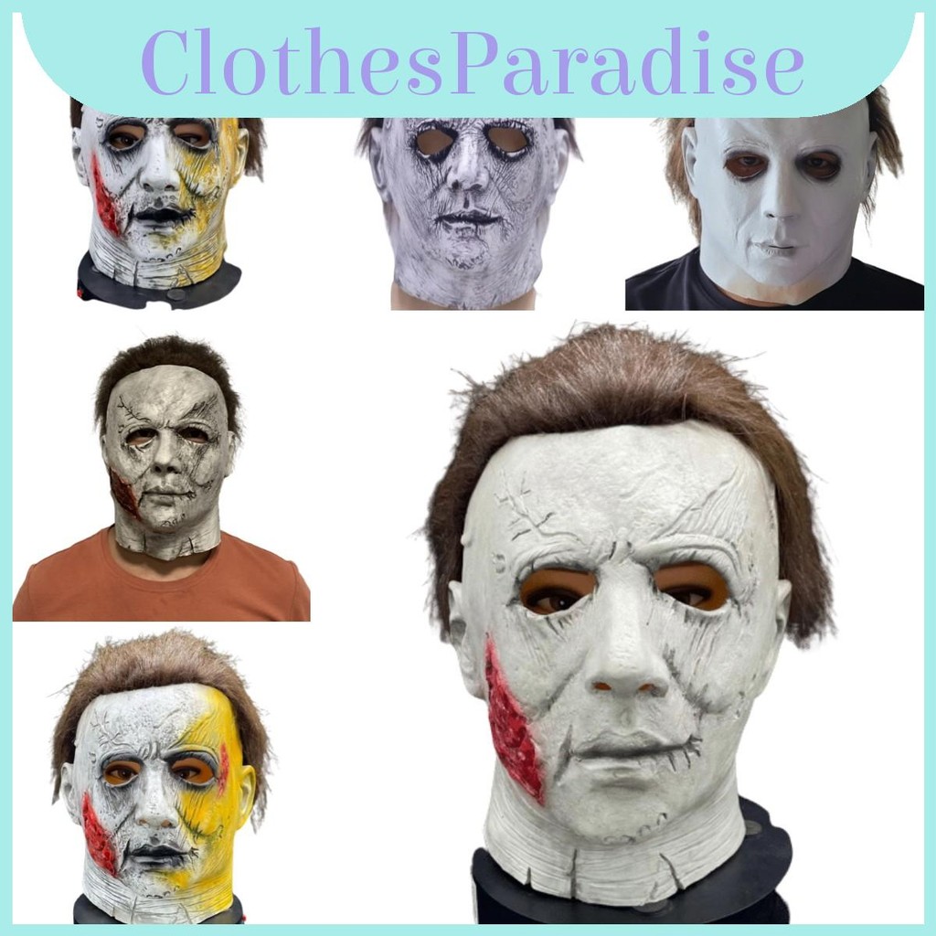 Myers Scary Michael Halloween Latex Mask Horror Costume Props Cosplay ...