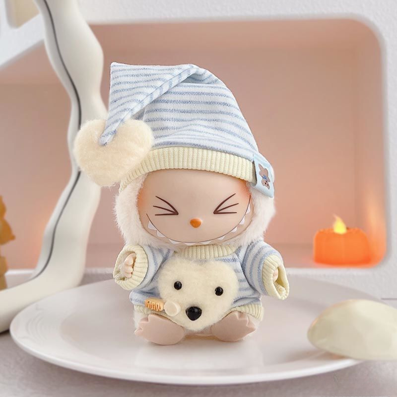 Labubu clothes set Labubu cute animal hat doll baby clothes head suit ...