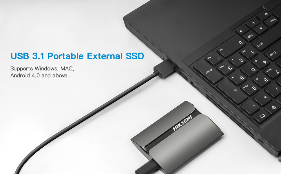 Hiksemi T300 / T300S USB3.2 Type C Portable SSD - Up to 560 MB/s Read ...