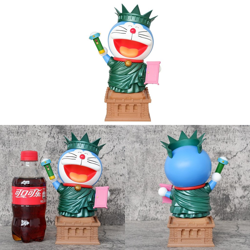 Of Doraemon Statue Liberty Pvc Collectible Model With Assembly Fans ...