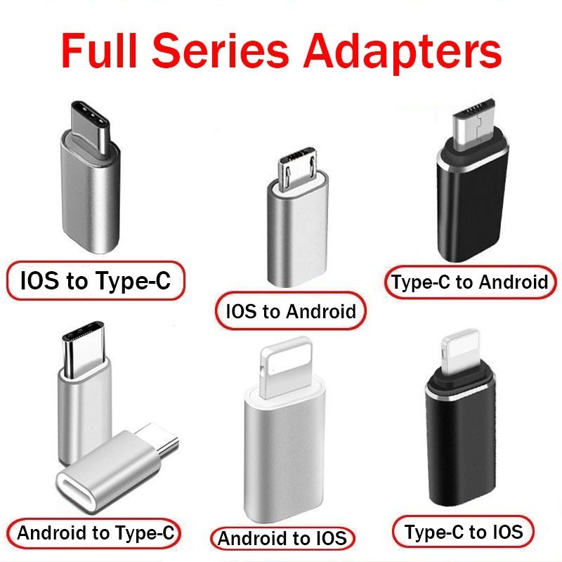 Android Switch to Type-C IOS Micro USB Adapter USB C Conversion Head ...