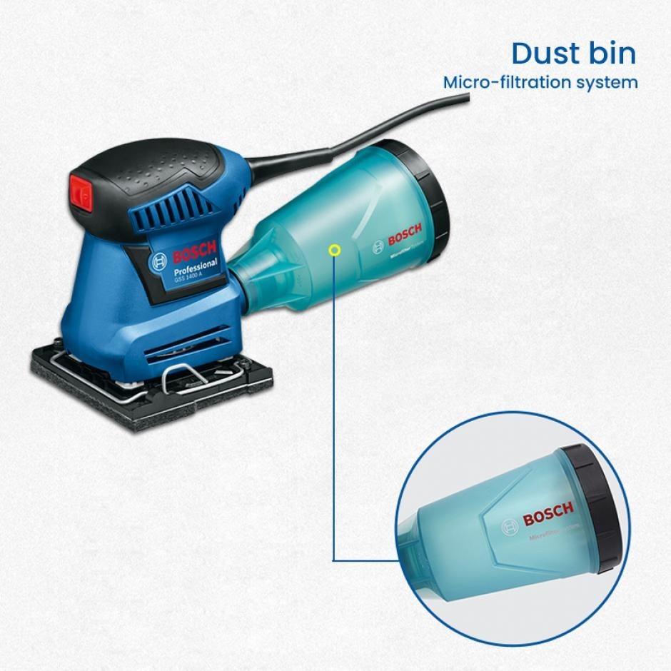 Bosch GSS 1400A Orbital Electric Sander Machine 180W Dust Collection ...