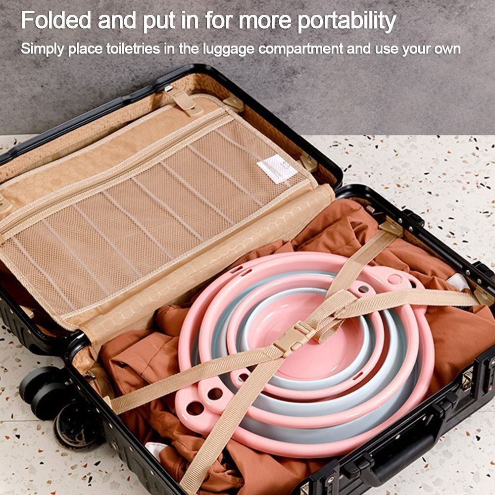 Hangable Wash Basin Foldable Bucket Space-Saving Multipurpose Collapsible Basin Laundry Travel ...