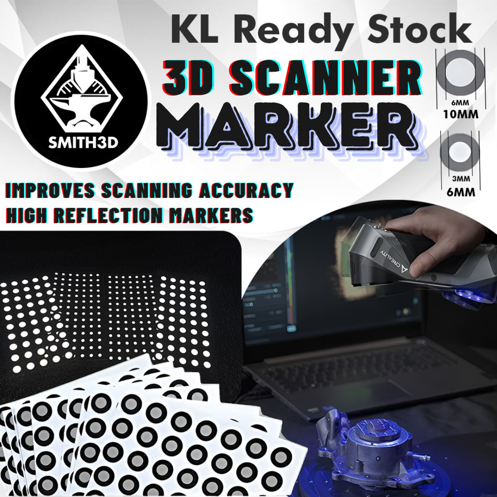 3D Scanner Marker Sticker, High Reflection Sticker for 3D Scanner ...