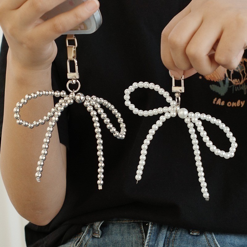 Bow Shaped Keychain - Metal Love Lobster Clasp - INS Style, Y2K ...