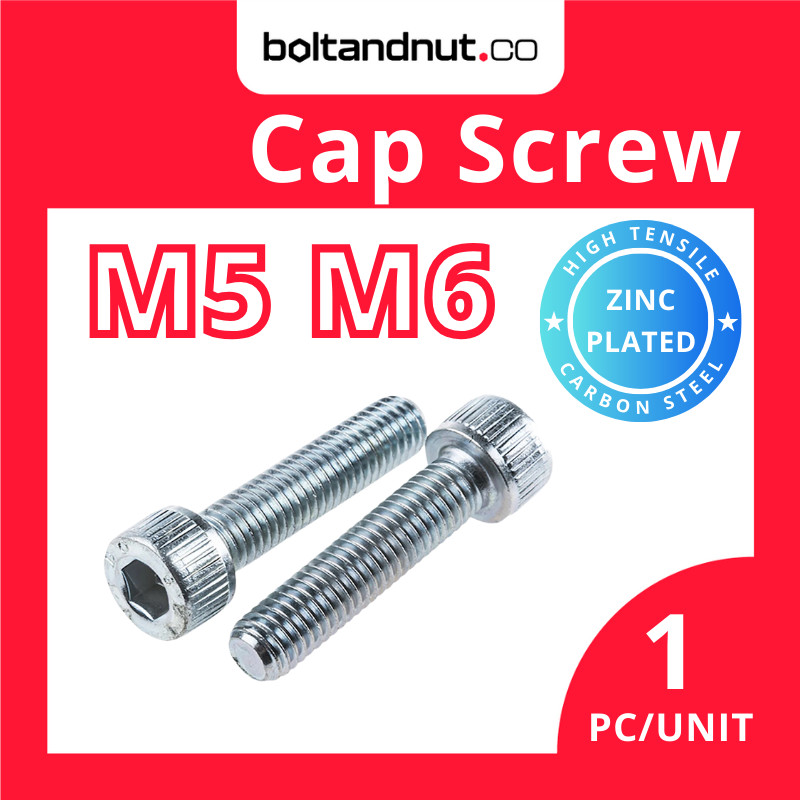 M5 M6 Hex Socket Cap Screw DIN912 | Grade 8.8 High Tensile | Zinc ...