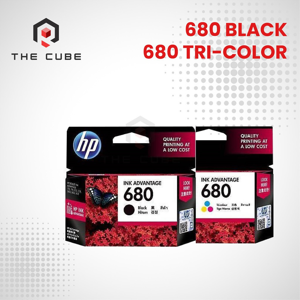 Original Ink HP 680 BLACK / TRI-COLOR for Deskjet Ink Advantage 2130 ...