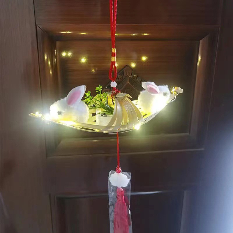 Creative Boat Shape Lantern Cute DIY Bamboo Handheld Lanterns Mid ...
