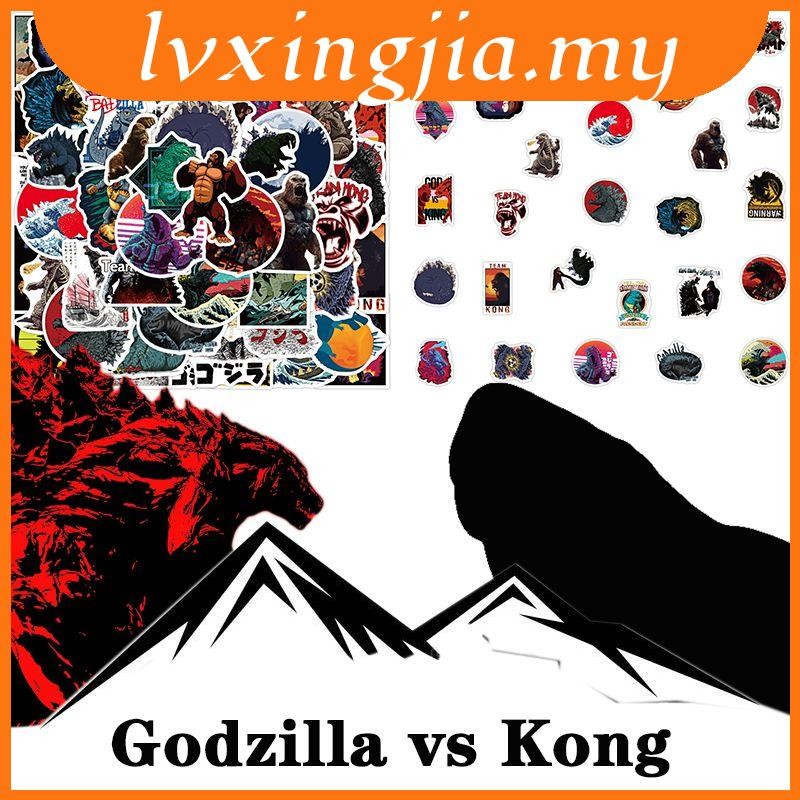 Godzilla Vs Vibrant Kingkong Waterproof Stickers For Bike Laptop More ...
