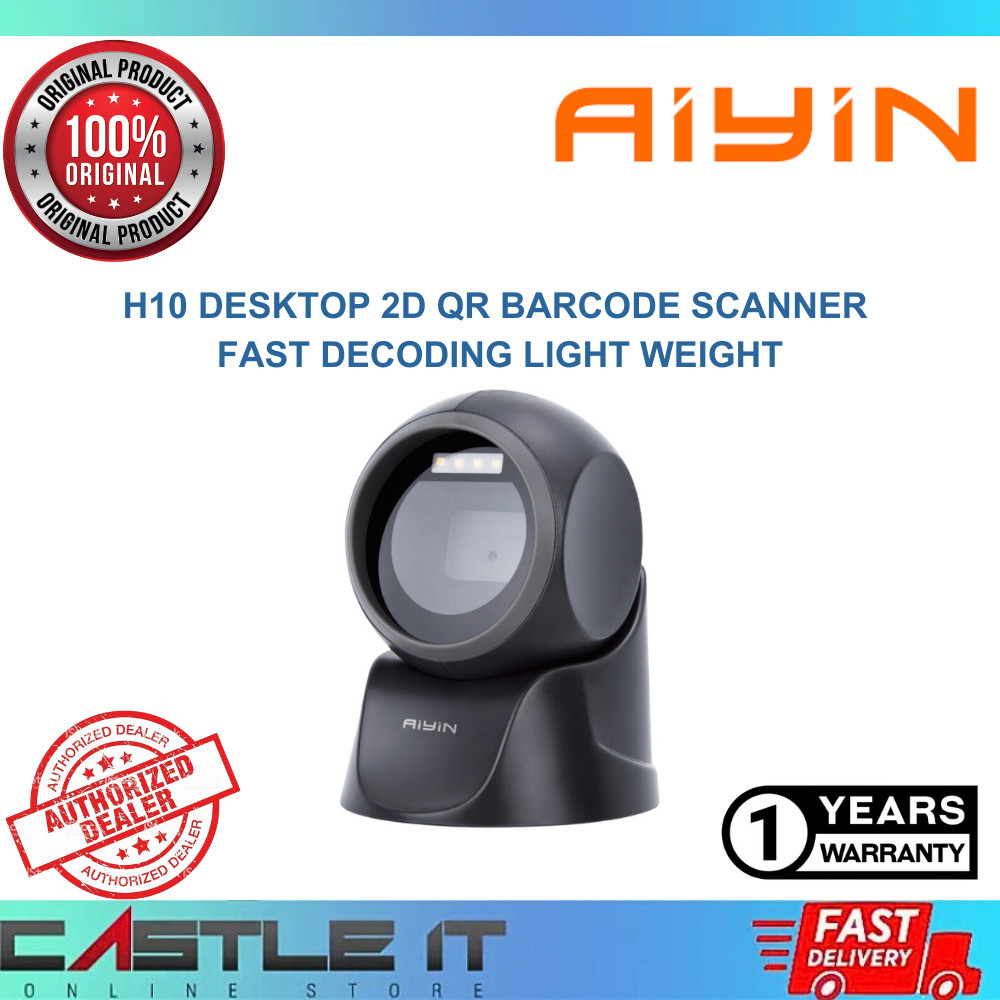 AiYin H10 Desktop 2D QR Barcode Scanner Fast decoding Light weight | Shopee Malaysia