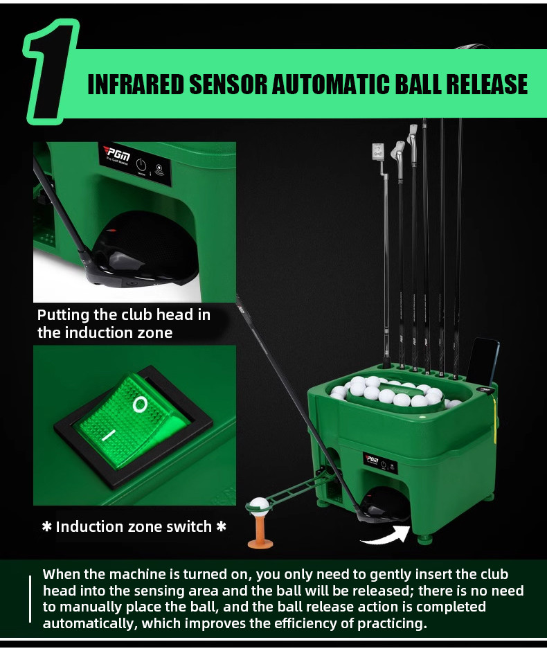 PGM Golf driving range teeing auto golf ball dispenser machine with ...