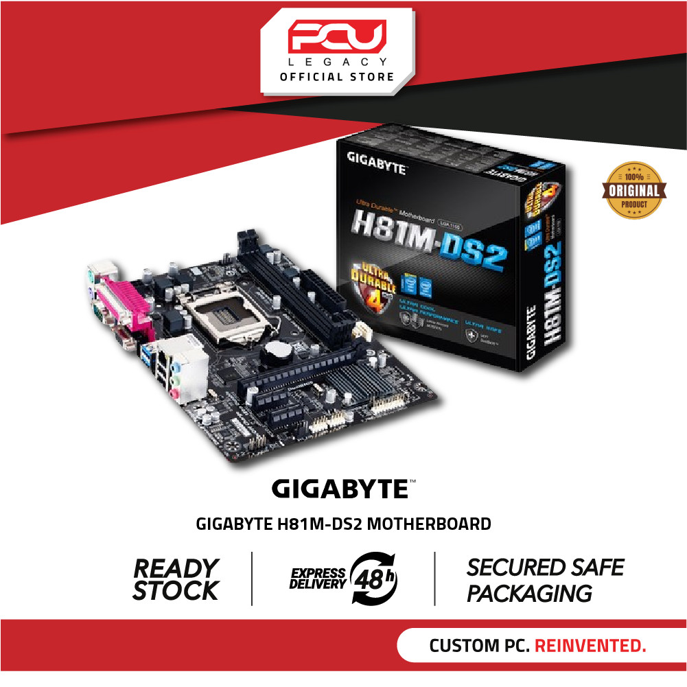 GIGABYTE H81M-DS2 MOTHERBOARD (3 Years Warranty) | Shopee Malaysia