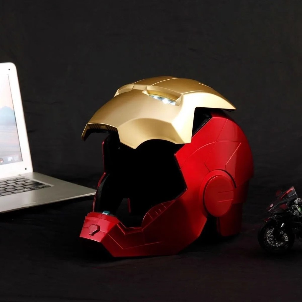 Iron Man Helmet Luminous Hood Mask Jarvis Wearable Full Body ...