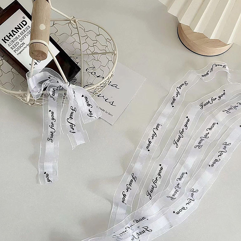 Ins Present Wrapping Ribbons Alphabet Flower Bouquet Simple Packaging ...