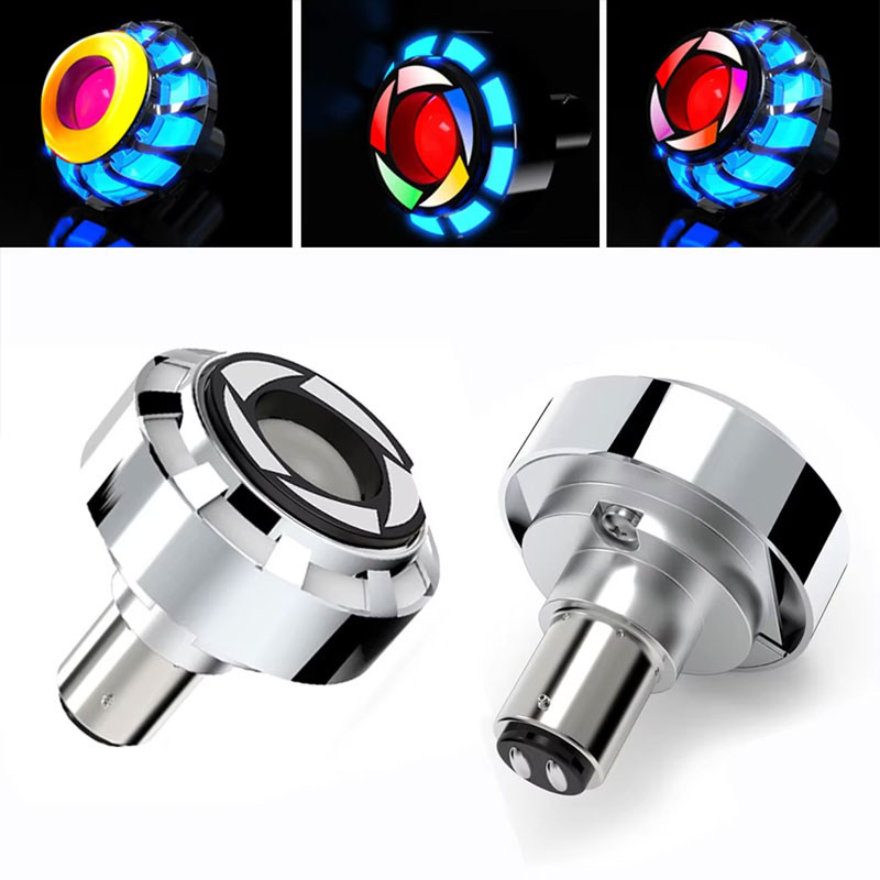 Motorcycle Warning Lamp Angel Eye Motorcycle Headlight 1157 Brake Tail ...