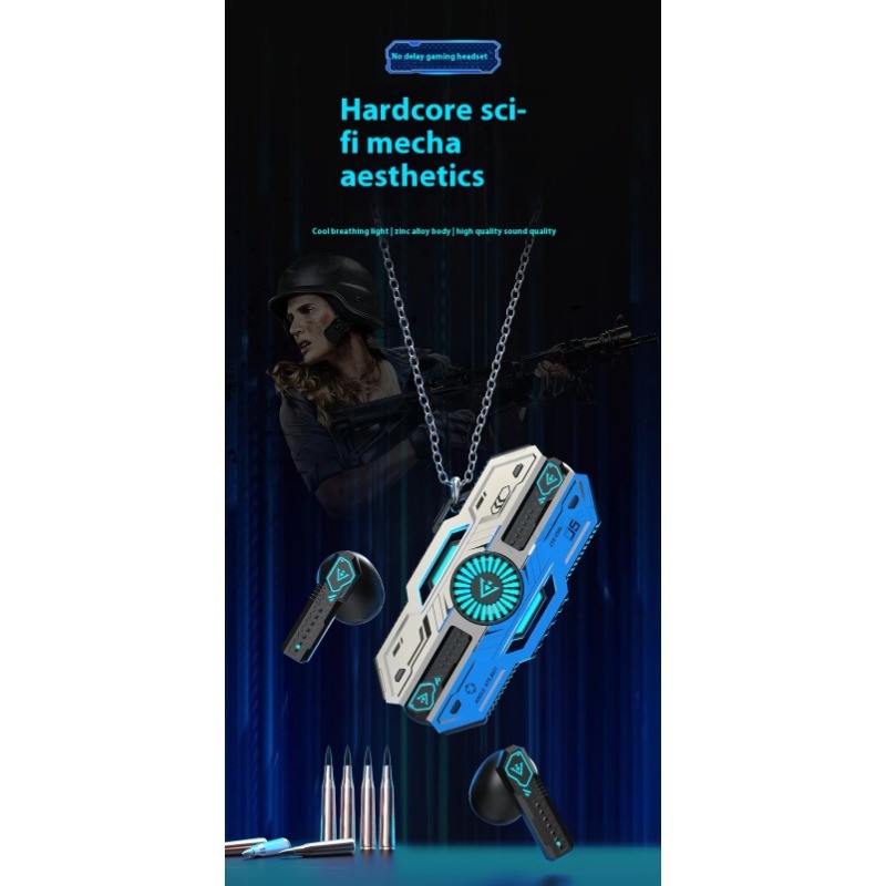 5.3TWS Low Latency Cool Galaxy Mecha style with eye-catching breathing ...