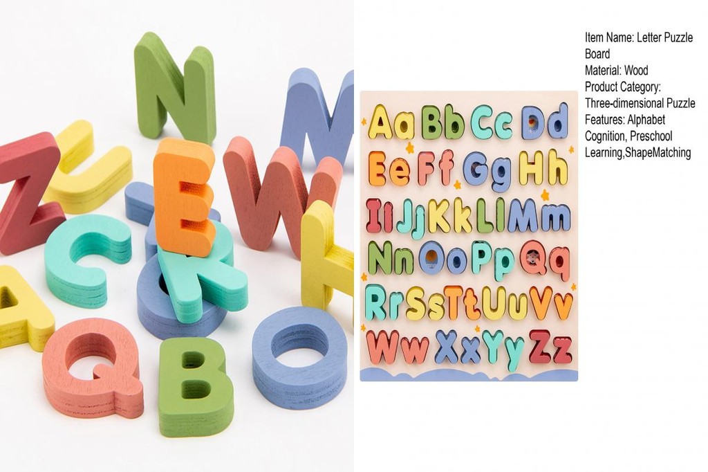 Educational Alphabet Toy Toddlers Alphabet Toy Wooden Alphabet Puzzle ...