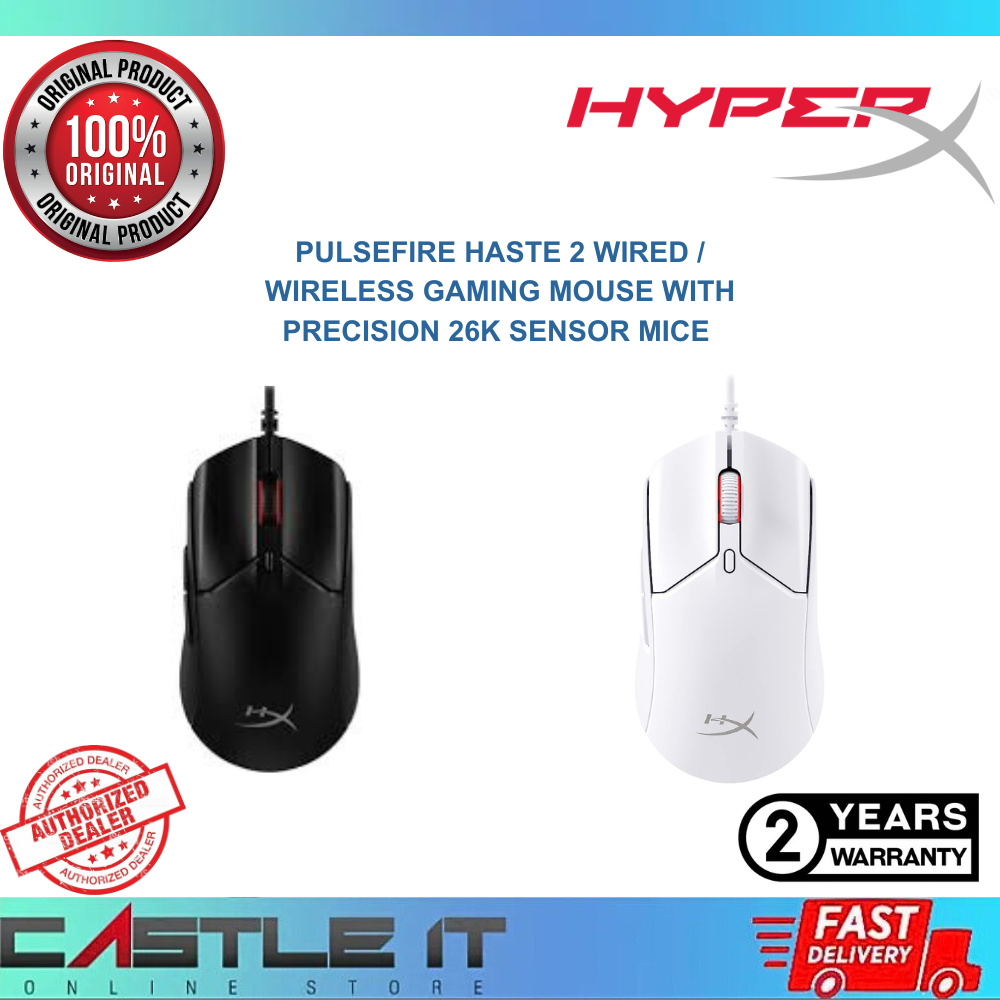 HyperX PulseFire HASTE 2 Wired / Wireless Gaming Mouse With Precision ...