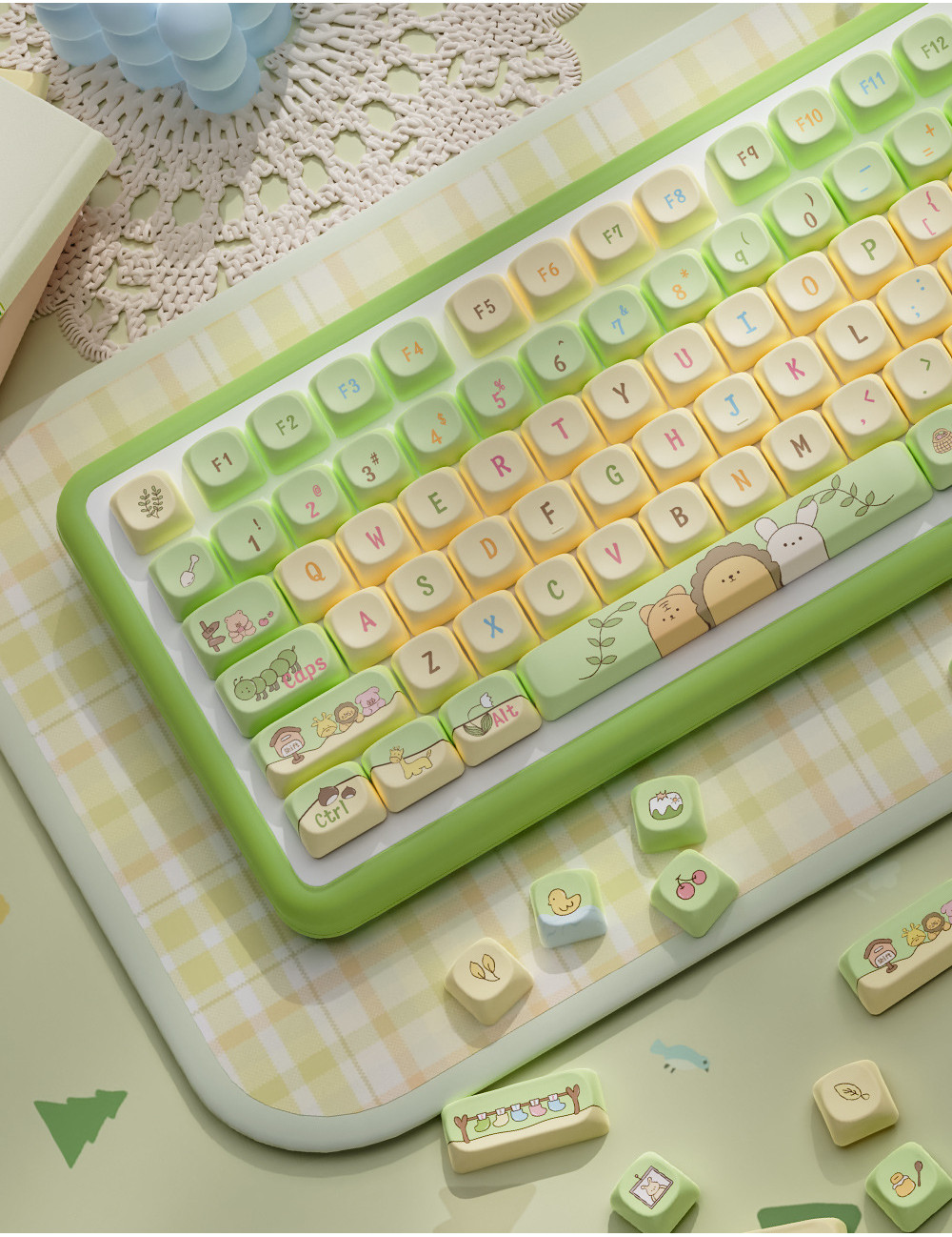 112-Keys Cartoon Themed Keycaps MoG height PBT Keycaps Personalized ...