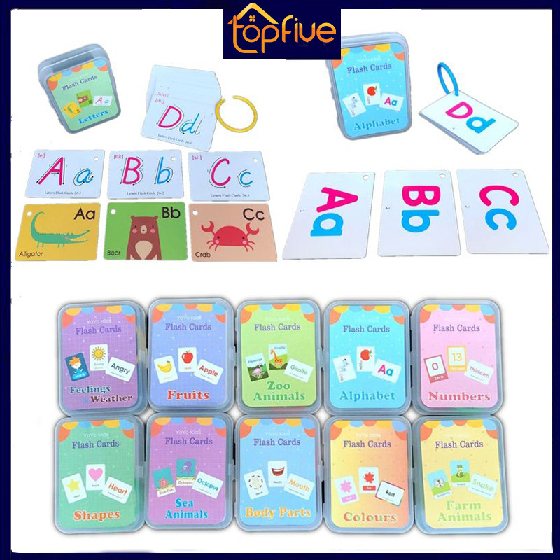 Early Learning Smart Flash Card Baby Study Kid ABC 123 Alphabets ...