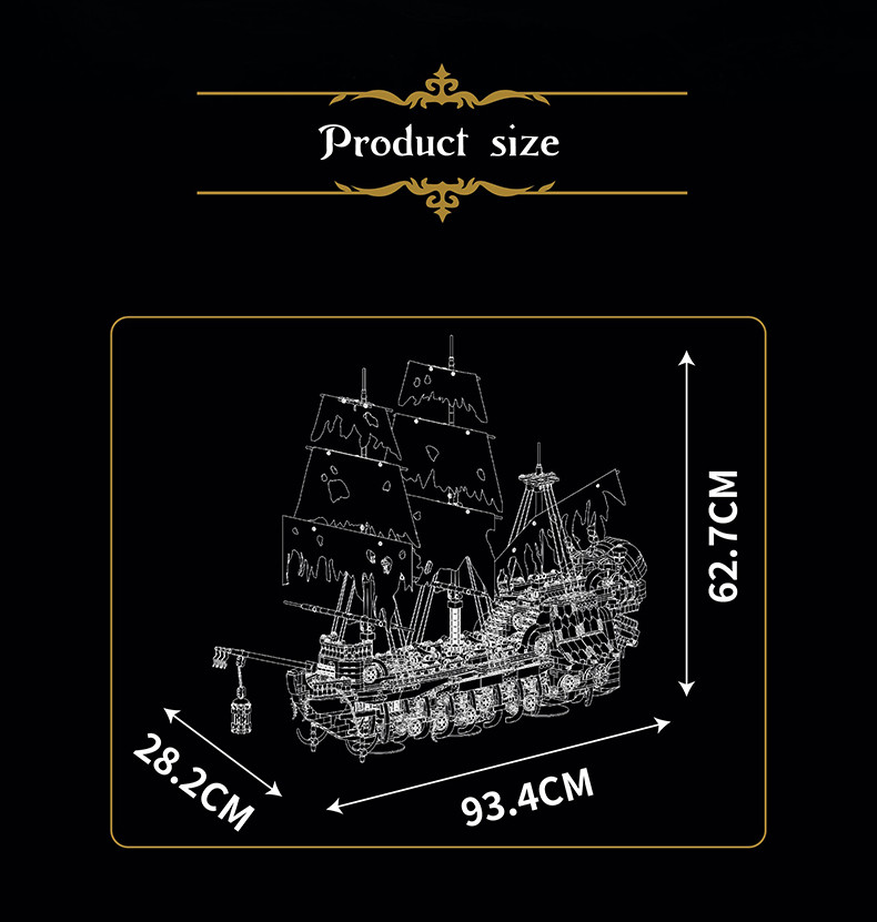 Mould King 13193 Styx Pirate Ship Building Model Set | 3,769 PCS ...