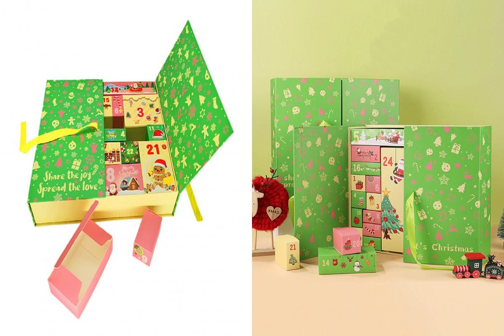 BF Advent Calendar Gift Box Set Cute Christmas Patterns Countdown Box ...
