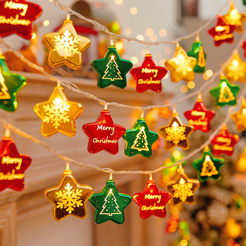 1.5M 3M LED Christmas Lights Crystal Ball Garland String Lights Flash ...