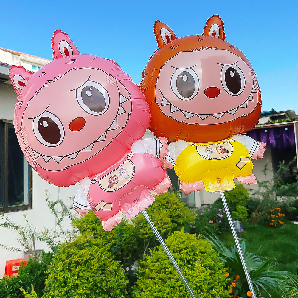 Cartoon Labubu Themed Balloon Set - Cute Monster Aluminum Film ...