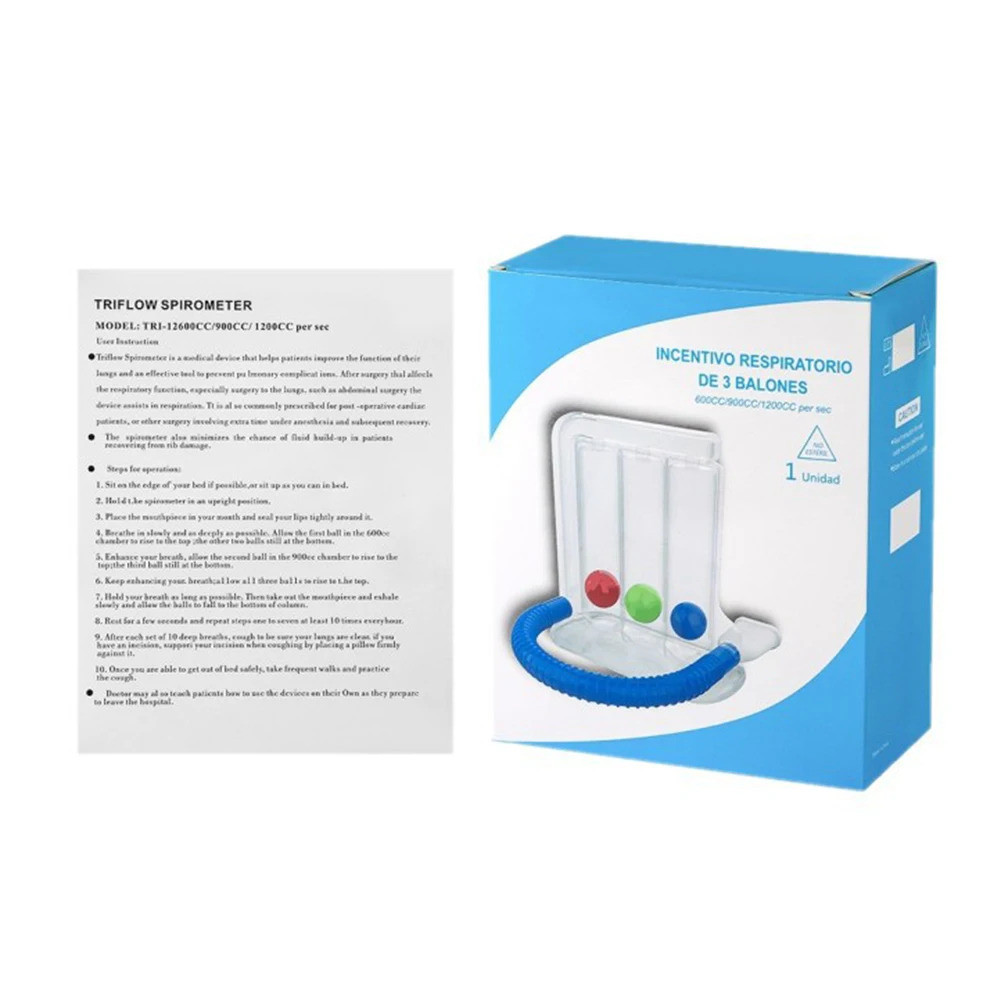 3 Balls Breathing Exerciser Lung Function Improve Trainer Respiratory ...