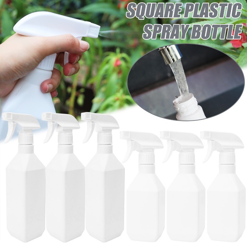 3Pcs 300/500ml Empty White Spray Bottles - Pressure Nozzle Mist Bottle ...