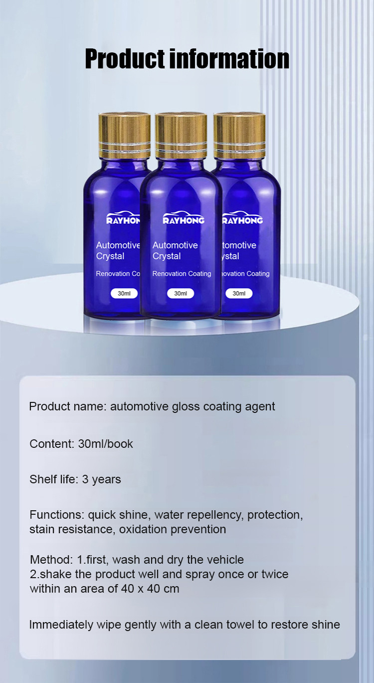 【Buy 3 Free 1】Rayhong Luxury Car Gloss Crystal Coating Liquid 汽车光泽镀晶液 ...