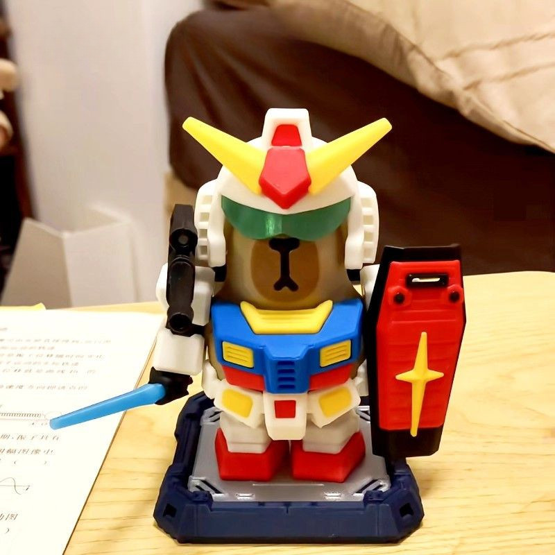 2025 Creative Gundam Capybara 3D Printed Toy Magnetic Capybara Action ...