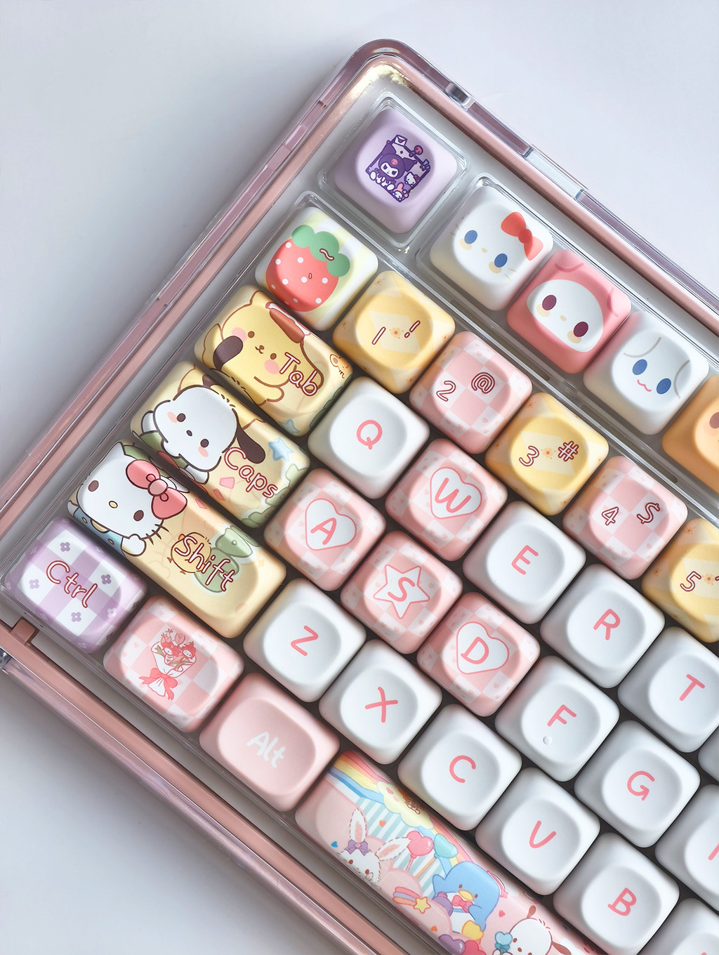 Sanrio Family Keycaps MOA Profile 130 Keys PBT Dye Sublimation Aula F75 ...