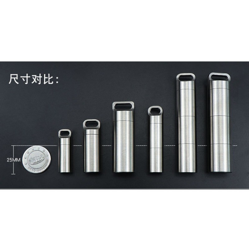 Stainless Steel Metal Mini Small Pill Box Portable Portable Pill Bottle ...