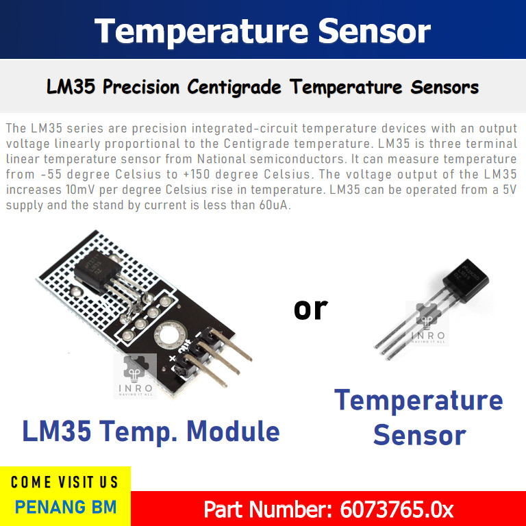 LM35 Temperature Sensor Module | Shopee Malaysia