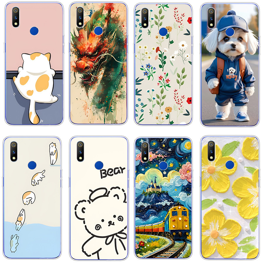 Casing for oppo realme 3 pro Soft Case TPU Print Phone Cover | Shopee ...