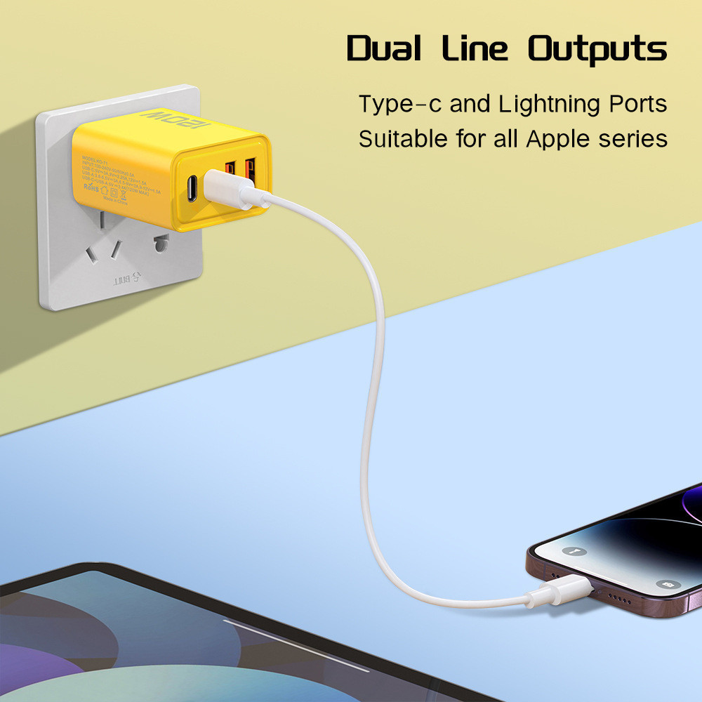 Dual PD USB Charger - EU/US/UK Plug Travel Wall Adapter - Universal ...