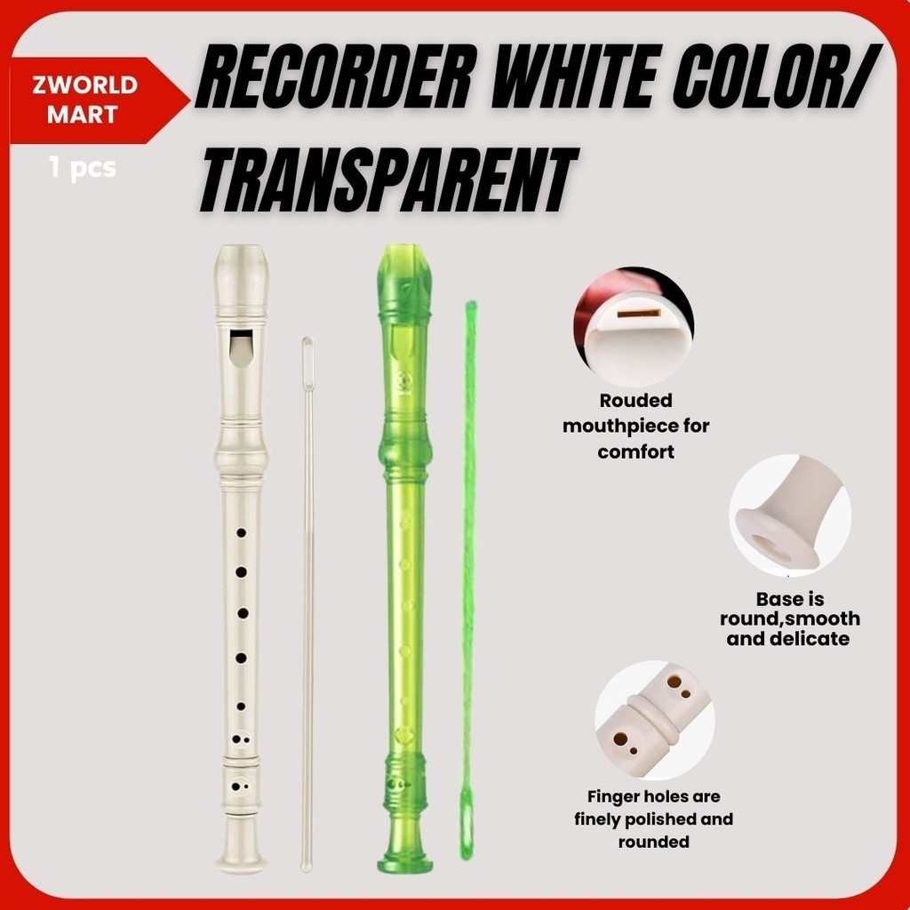 Recorder White Color/ Transparent | Shopee Malaysia