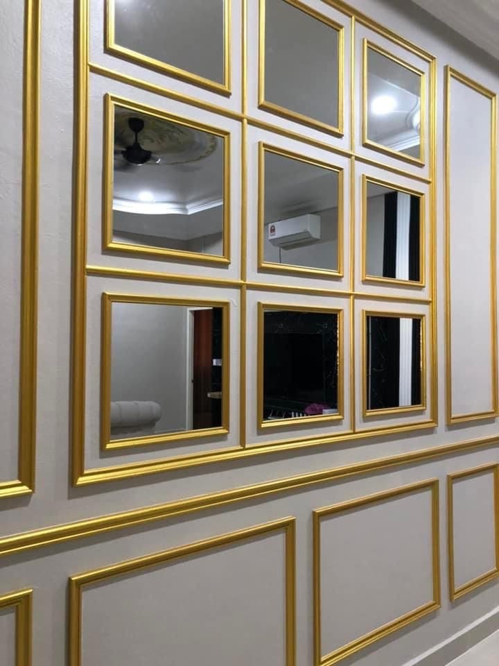 Gold Wainscoting 2440mm 8FT Wall Panel Paintable Waterproof Shiplap DIY ...