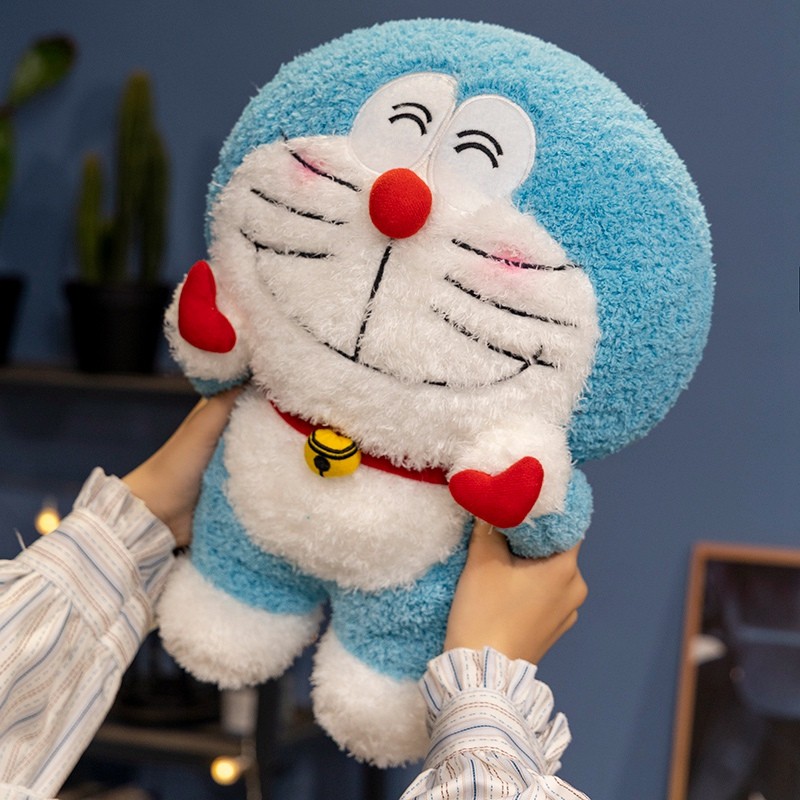 40cm Lovely Doraemon Plush Toy Cuddly Pillow Doraemon Hand Heart ...